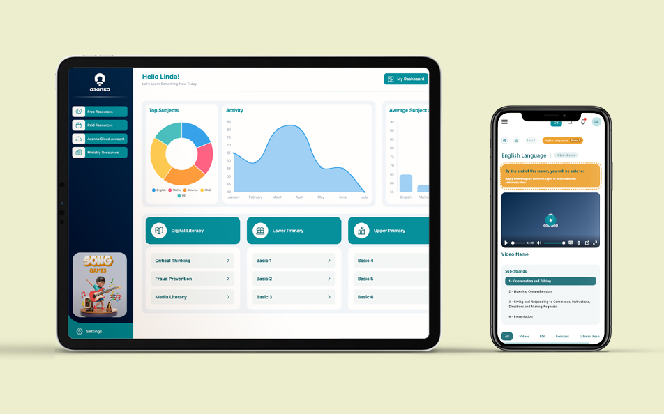 Learn Anywhere Offline or Online - ASANKA Platform